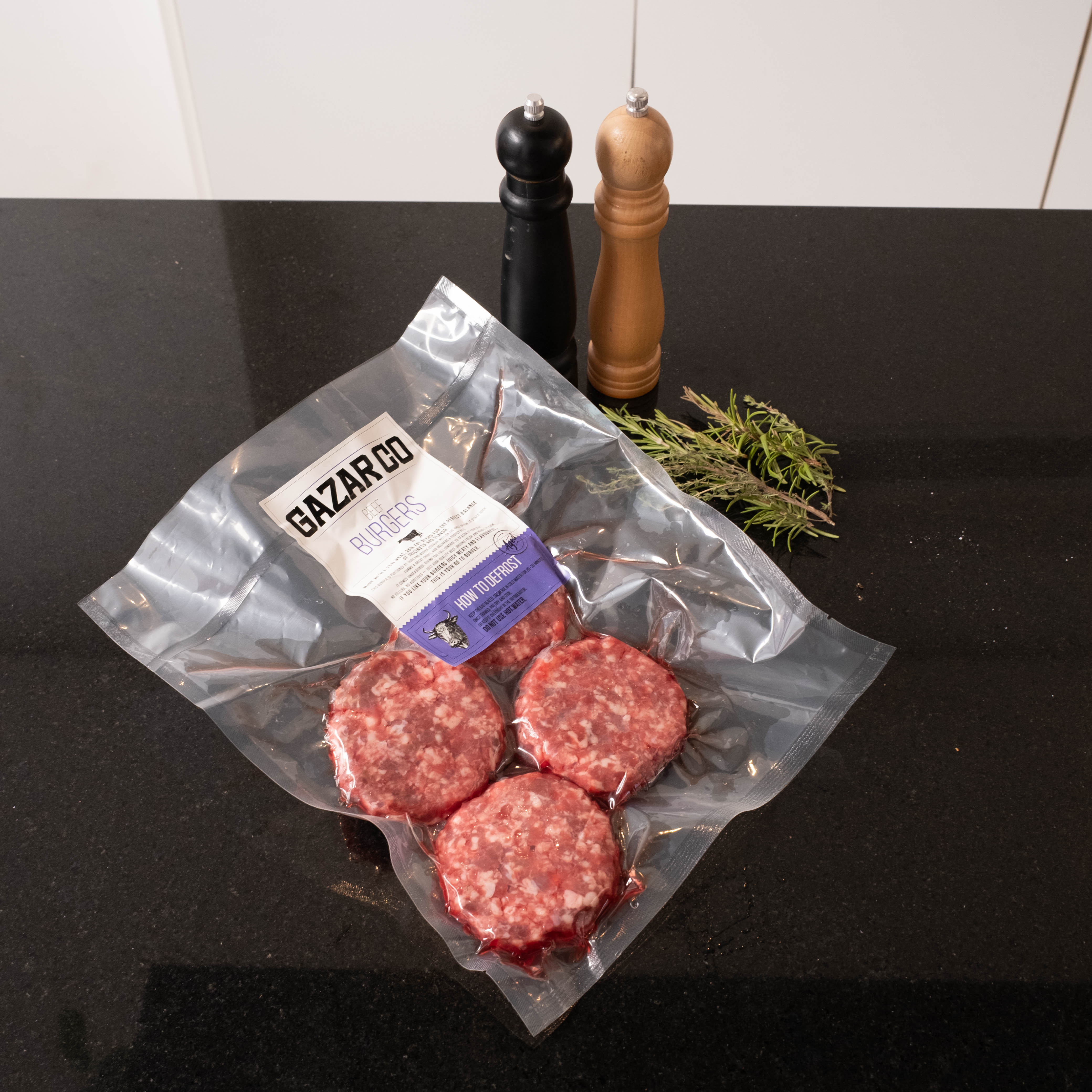 Premium Beef Burgers 4-Pack 125GM - 75/25 Blend No Fillers | Thegazarco ...